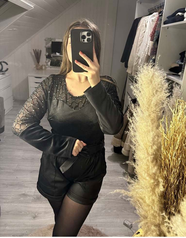 Body velours strass Sarah – Bohè’Mia